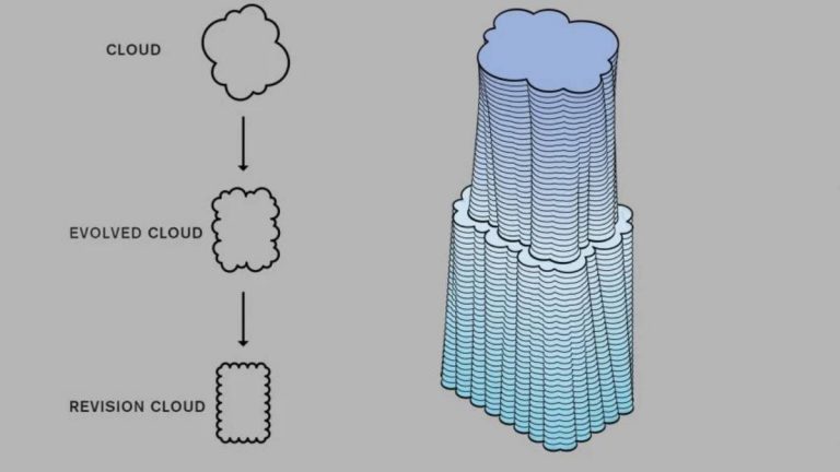 Torre “Revision Clouds”: Un edificio de hormigón inspirado por las ...