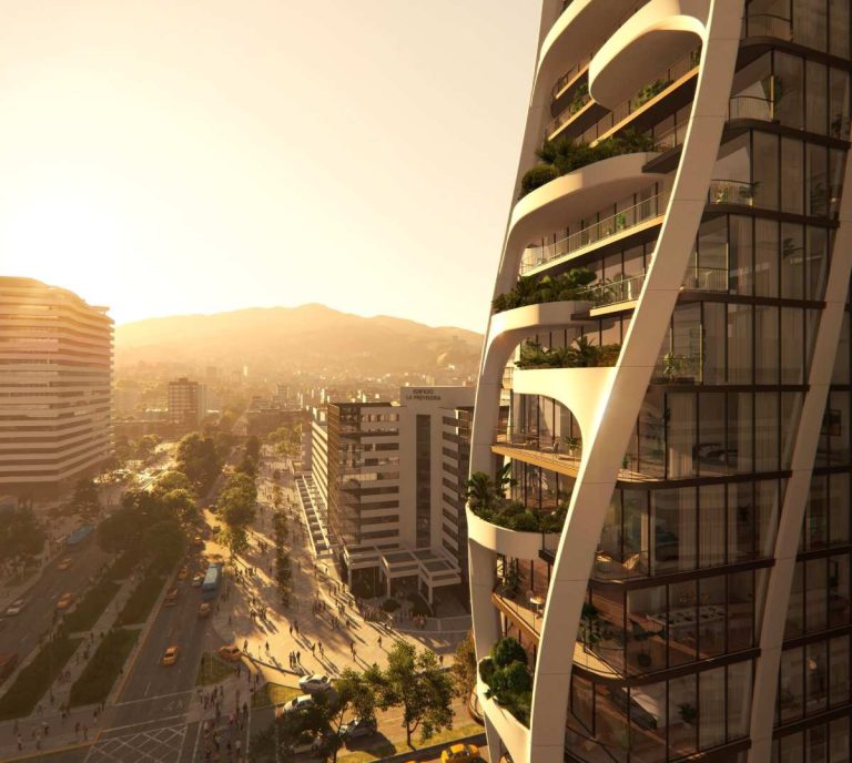 Torre Qondesa: Una fachada curva y orgánica para el paisaje urbano de Quito - Hormigón al Día