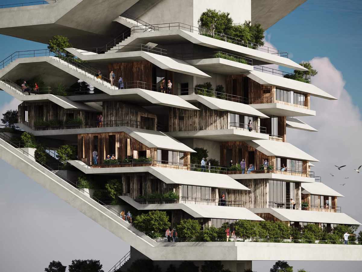 Shoupé Tower: Un “barrio vertical” de hormigón integrado al cotidiano ...